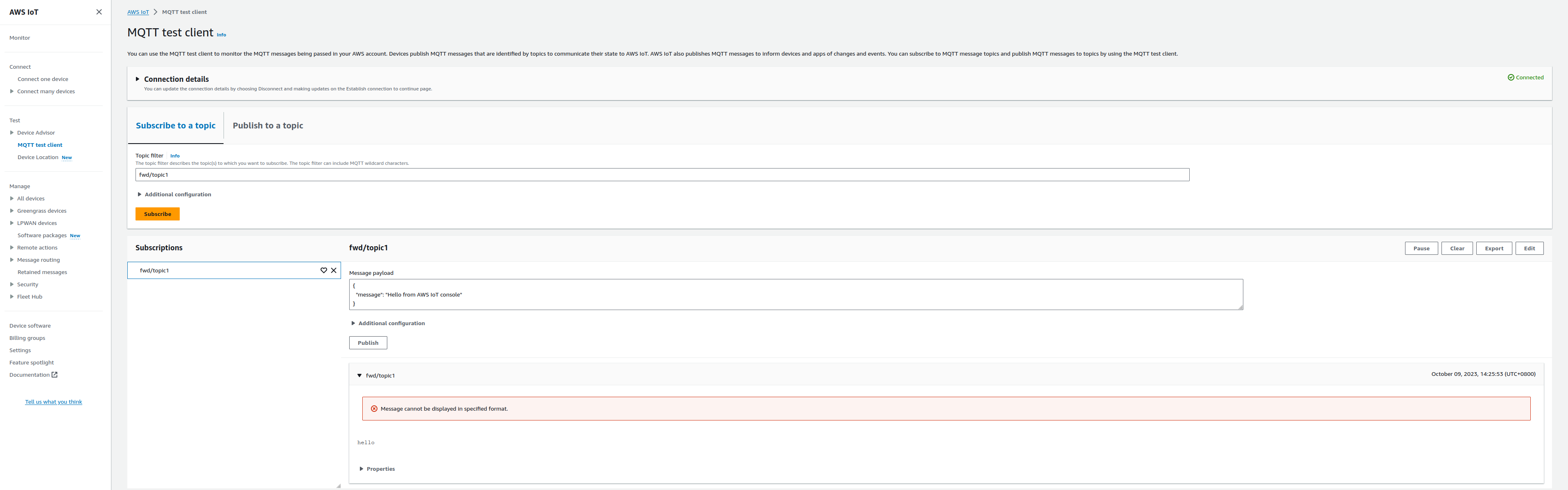 AWS IoT Core Bridging | NanoMQ Documentation